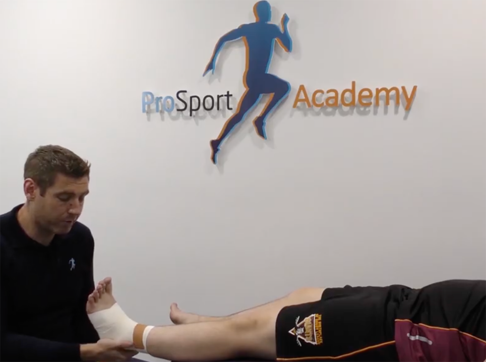 Ankle Joint Strapping - The Go To Physio